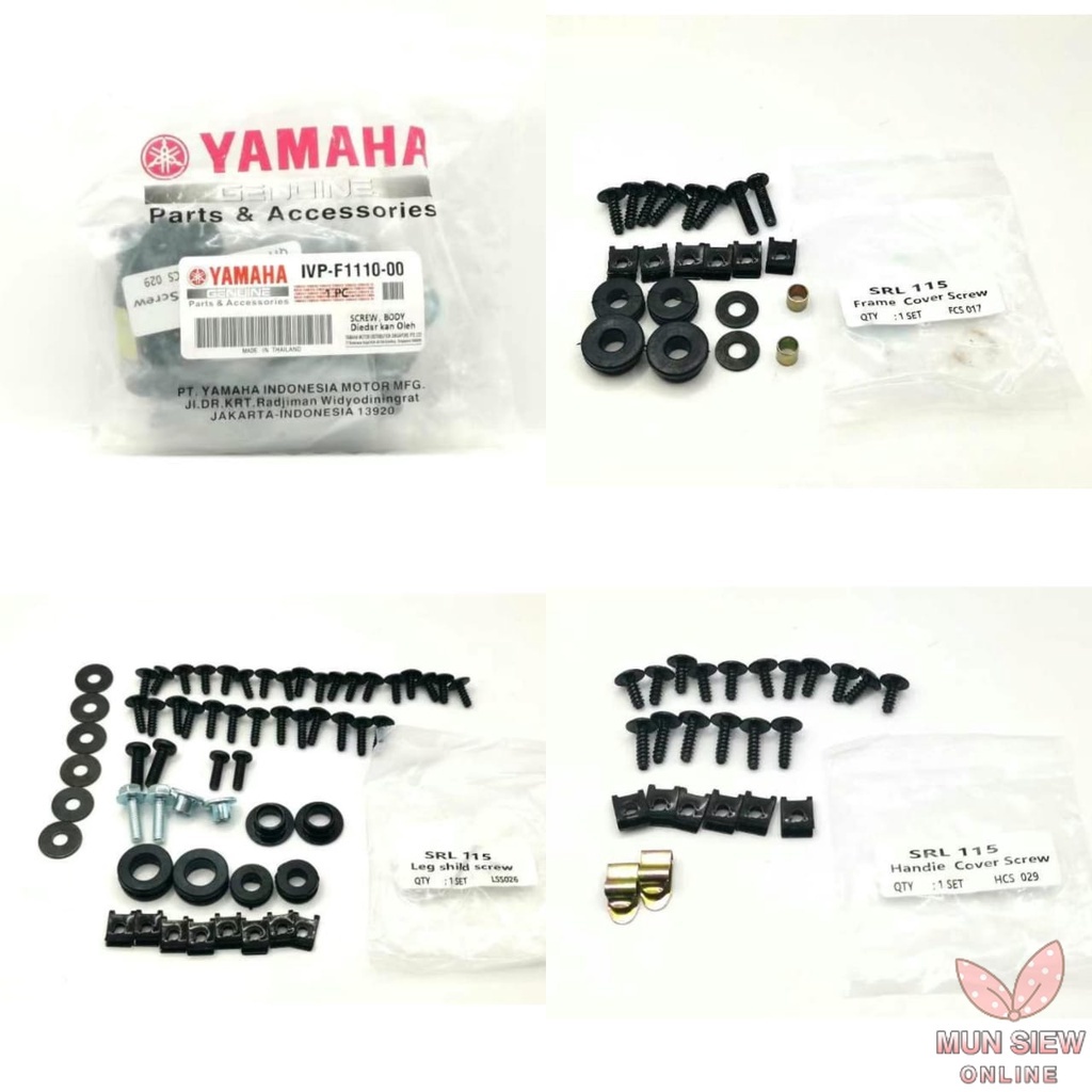 Screw Body Set Cover Set (IVP) Yamaha Srl115 Srl115z Srl115zr Srl 115 ...