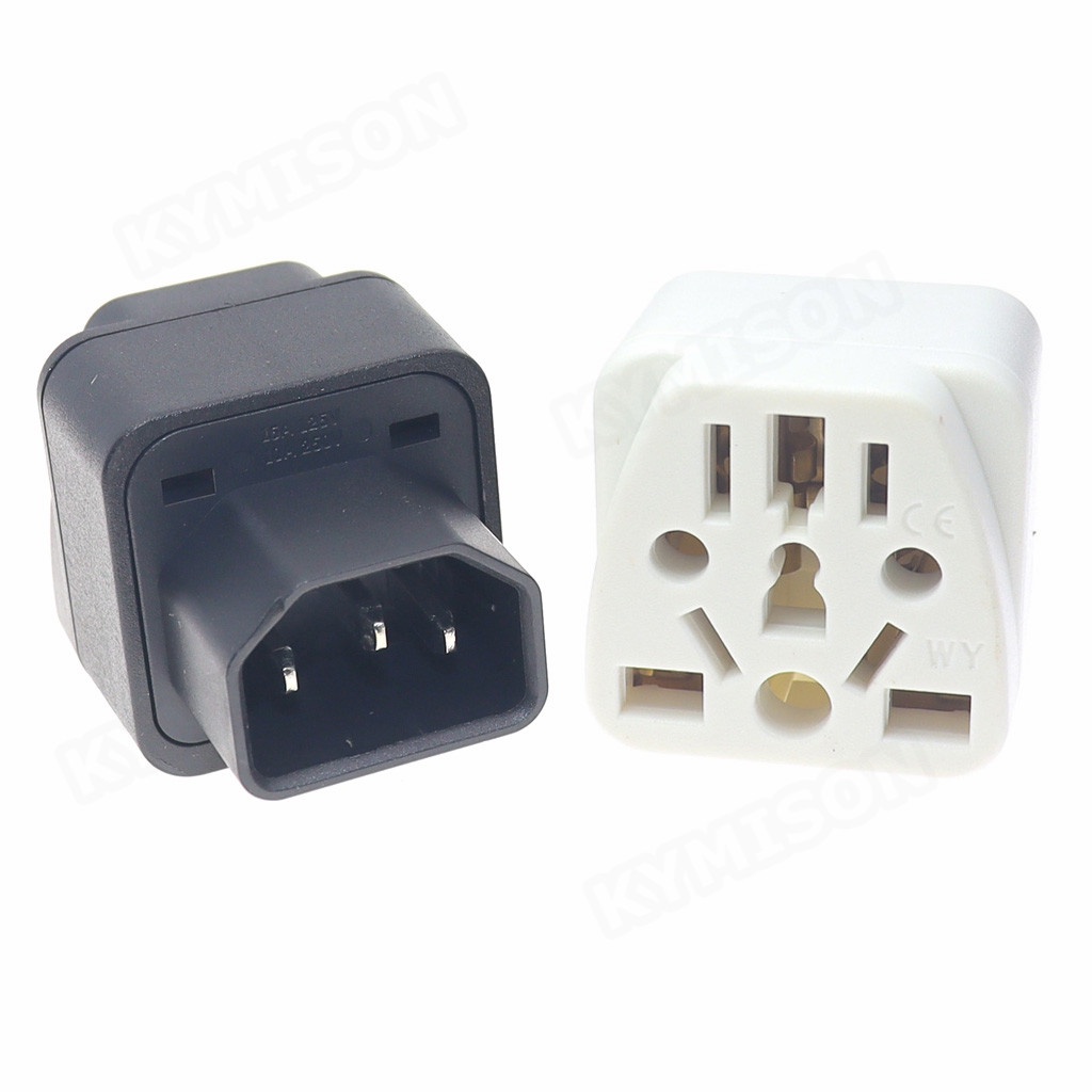 Universal Travel Adaptor Plug PDU/UPS Server IEC320-C14 AC Power ...