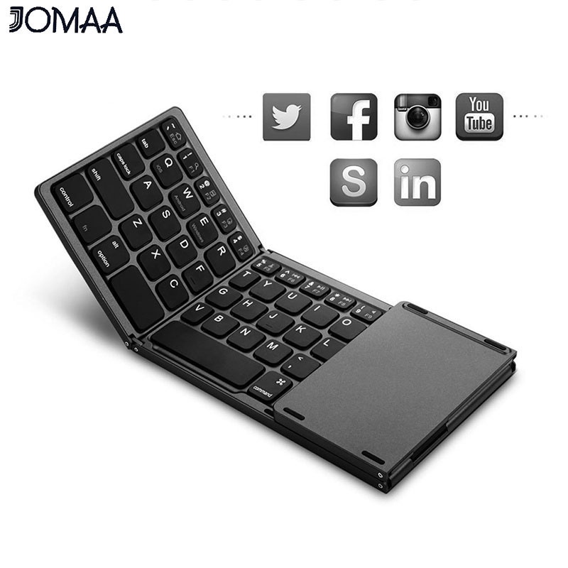 Jomaa Folding Wireless Bluetooth Keyboard Rechargeable Keypad with ...