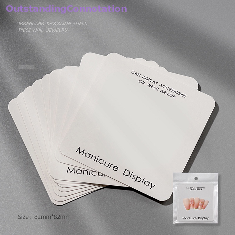 OutstandingConnotation 10Pcs Nail Packaging Display Cardboard Fake ...