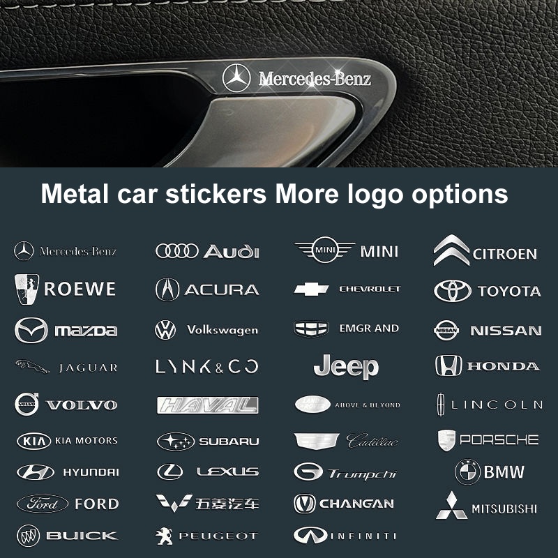 1Pcs Car metal car stickers creative car logo decorative stickers wiper ...