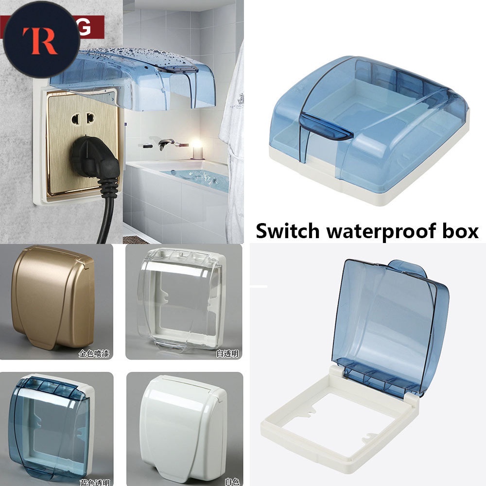 TR-4 Colors Waterproof Wall Switch Socket Outlet Case PVC Transparent ...