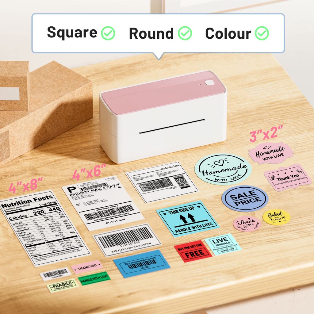 PM241BT Colorful Thermal Label Sticker High-quality Square Round ...