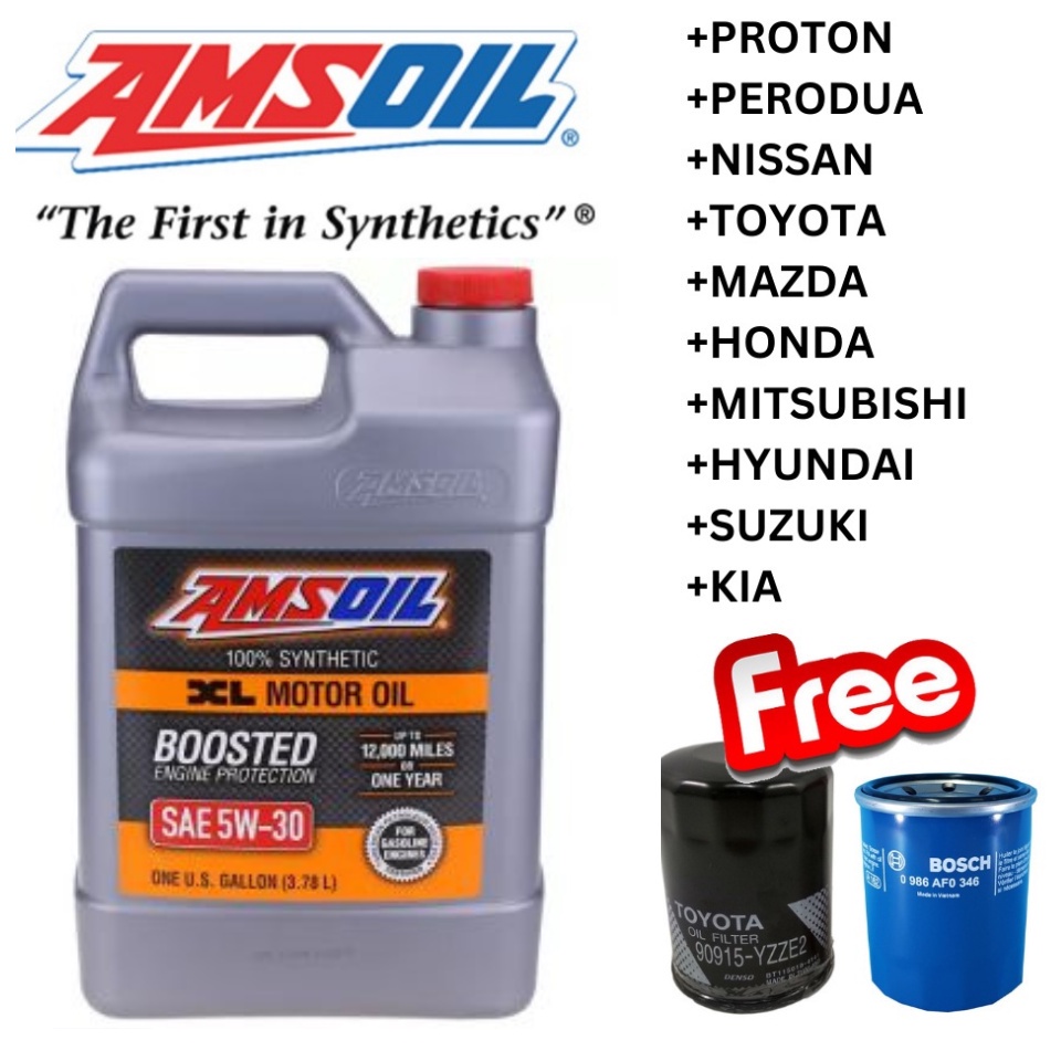 Amsoil XL MOTOR OIL 5w30 Synthetic (gallon) engine oil (FREE OIL FILTER ...