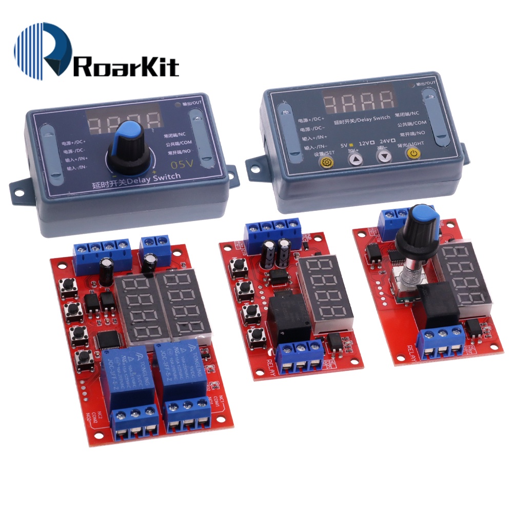 DC 5V 12V 24V 10A Adjustable Time Delay Relay Module 32 Modes LED Digital Timming Trigger Timer ...