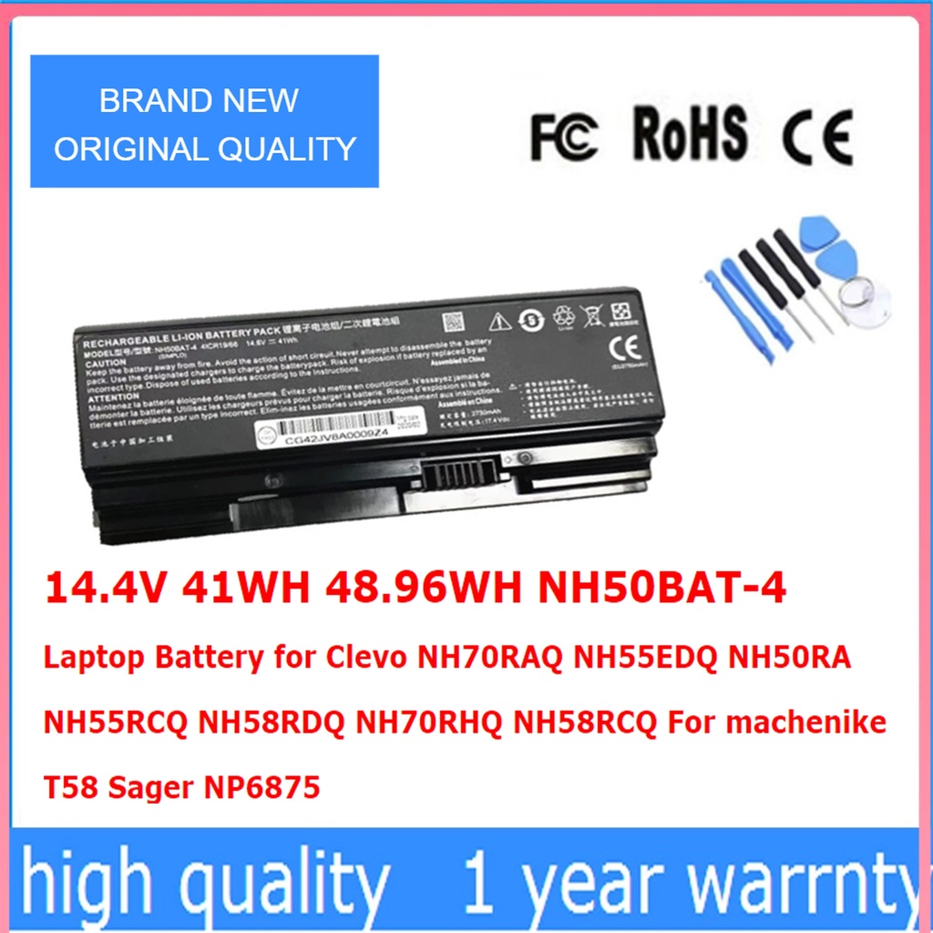 NH50BAT-4 Battery for Clevo NH70RAQ NH55EDQ NH50RA NH55RCQ NH58RDQ ...