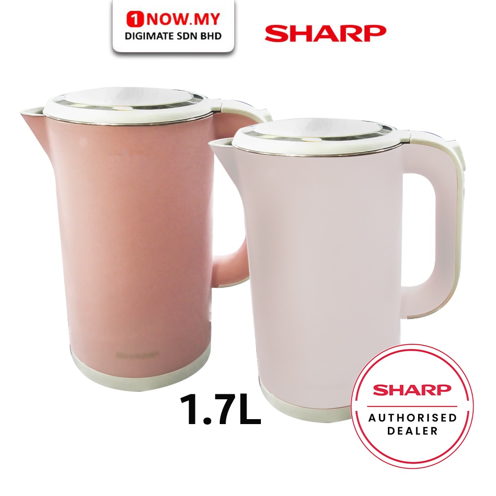 SHARP 1.7L Electric Kettle EKJ171WH / EKJ171PK | Durable Stainless ...
