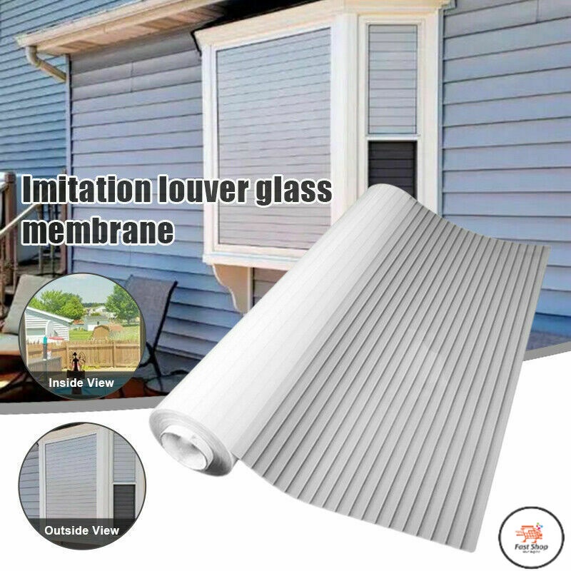 FS 1-Way Vision Horizontal Glass Blinds Static Glue-free Office Home ...