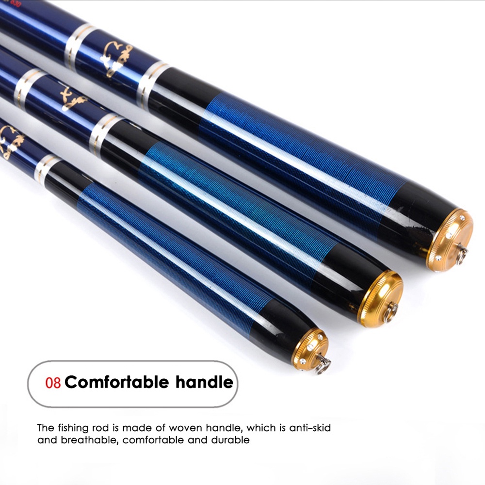 3.6-7.2M Adjustable Positioning Length Fishing Rod Telescopic Ultra ...