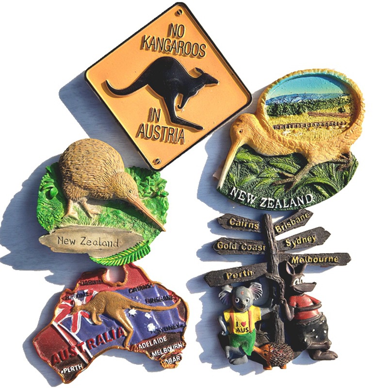 Refrigerator Magnets Tourist Souvenirs Australia Kangaroo Street Signs ...