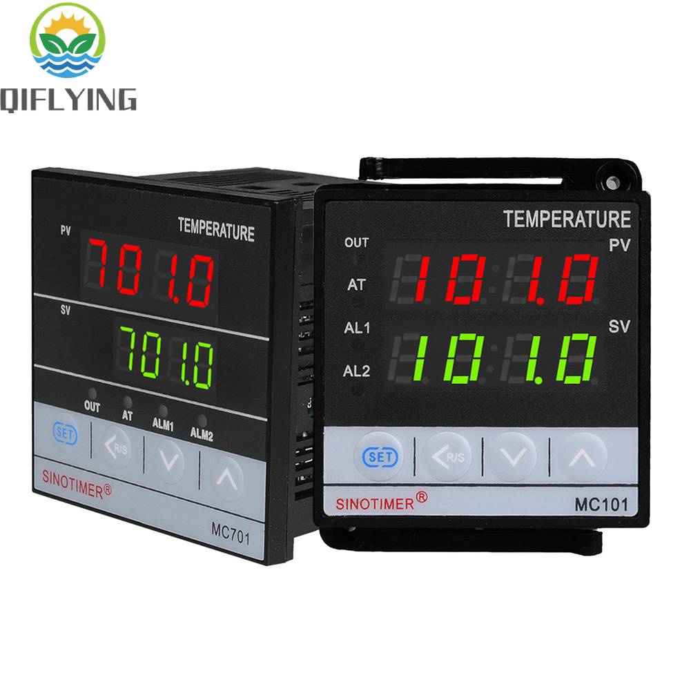 Dual Digital PID Temperature Controller Thermostat Thermal Resistor Thermocouple Relay Solid ...