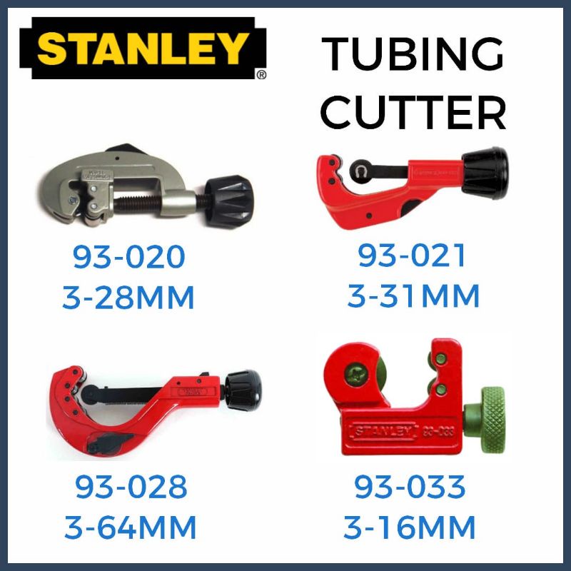 STANLEY TUBING CUTTER TUBE CUTTERS PIPE CUTTING 93-033 93-020 93-021 93 ...