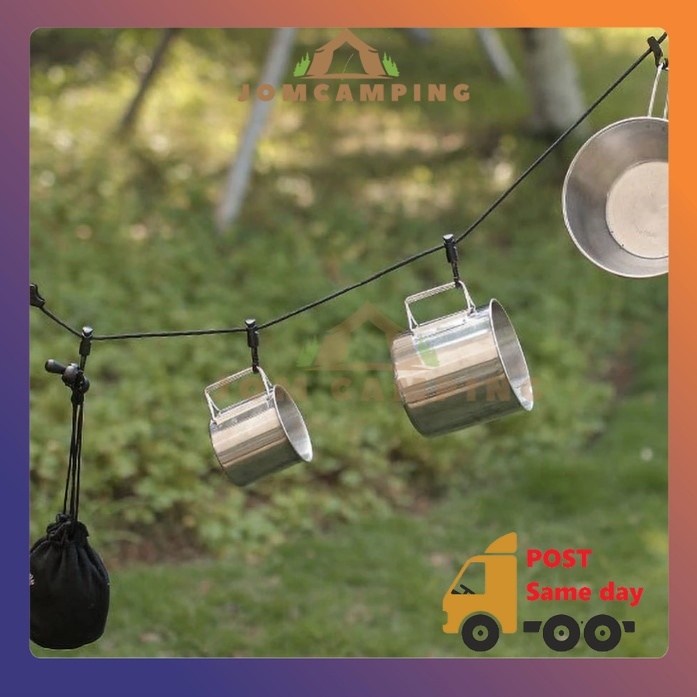 5m Portable Clothesline Windproof Clothes Rope Drying Rack Cloth ...