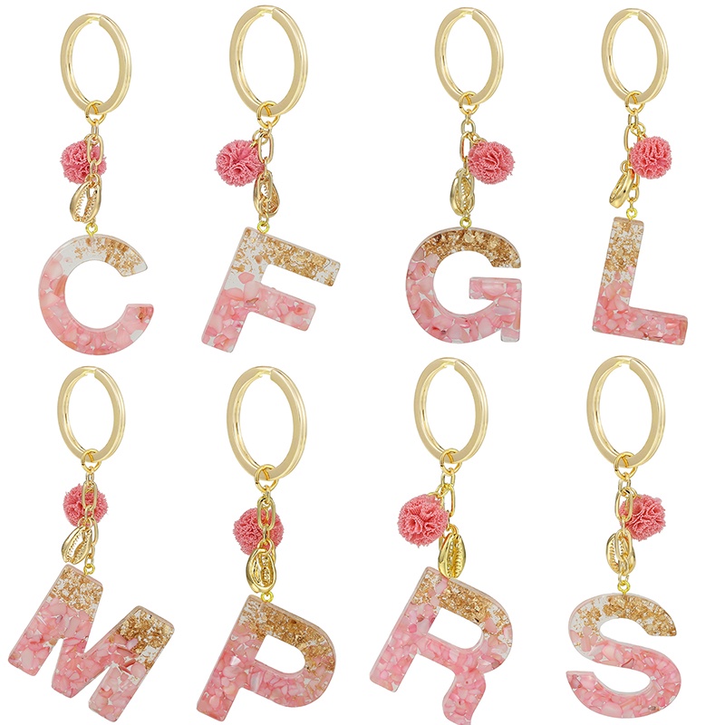 New Arrival Colorful Women Letter Keychains Hollowed-Out English ...