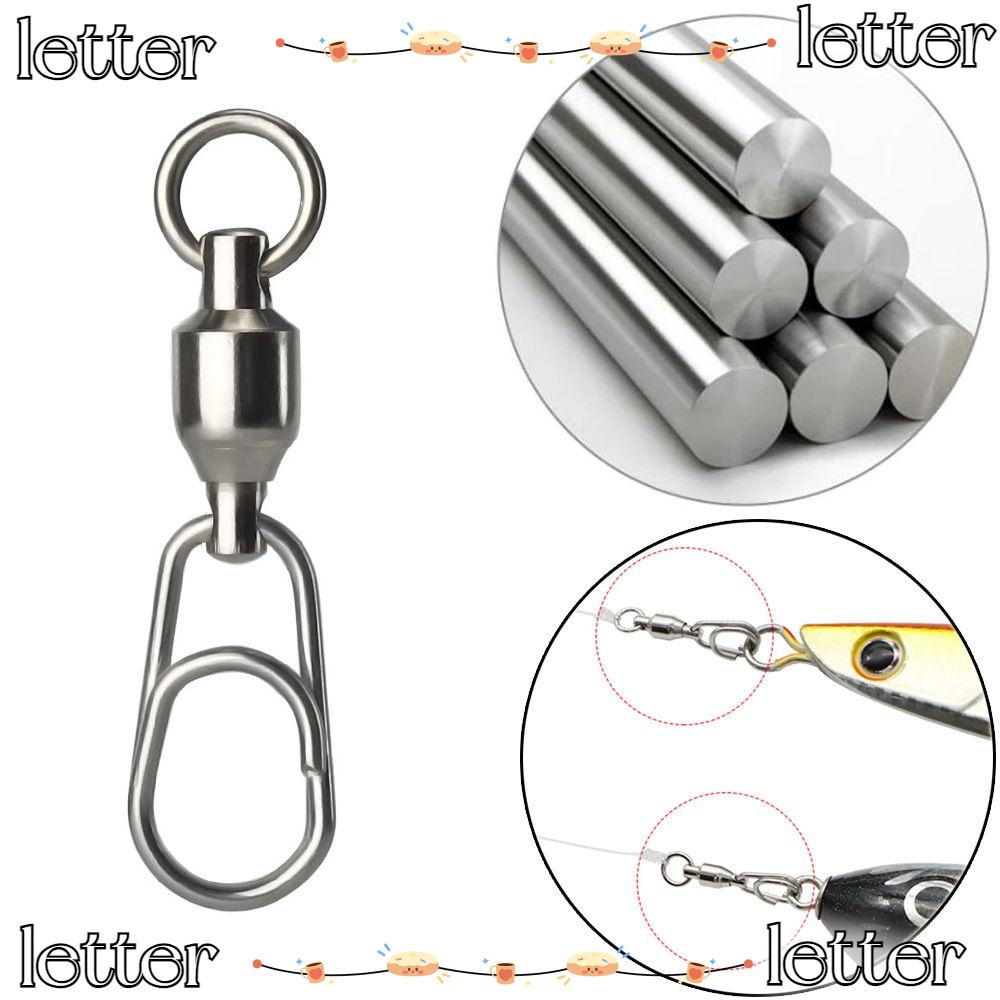 LETTER 5Pcs/Pack NEW Bearing Swivel Tackle Device Snap Rolling Oval ...