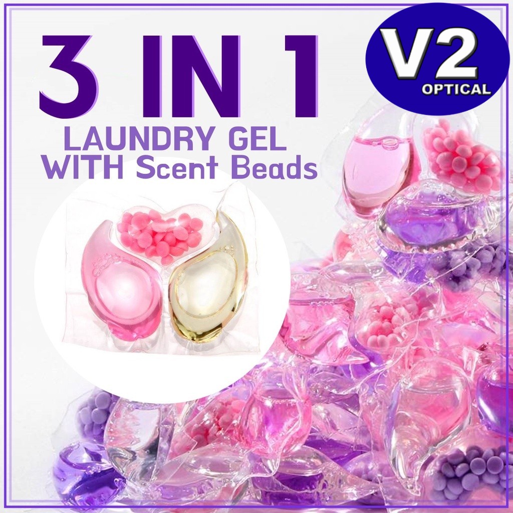 (1 PCS) 3 IN 1 Laundry Gel With Scent Beads Softener Fragrance Gel ...