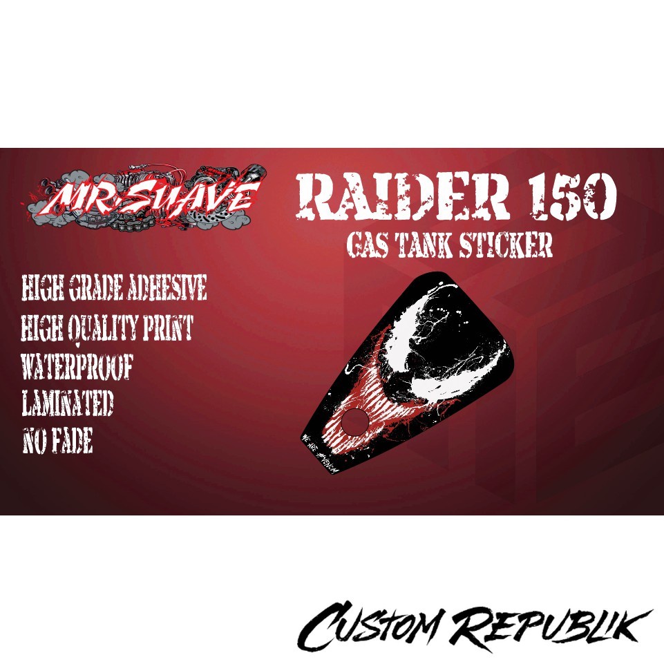 Raider 150 Carb Gas Tank Sticker (Venom) | Shopee Malaysia