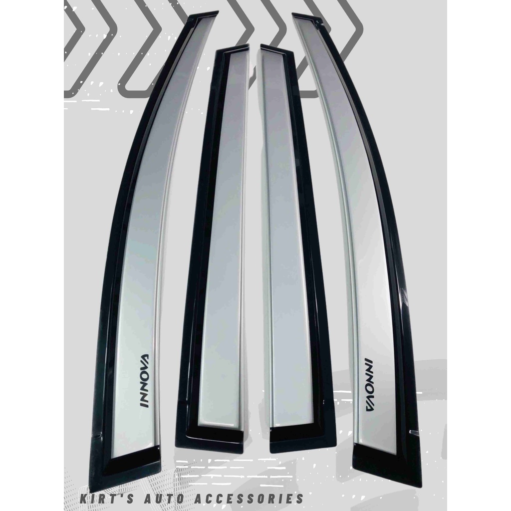 Toyota Innova 2016 2017 2018 2019 2020 2021 2022 2023 SILVER Rain Visor ...