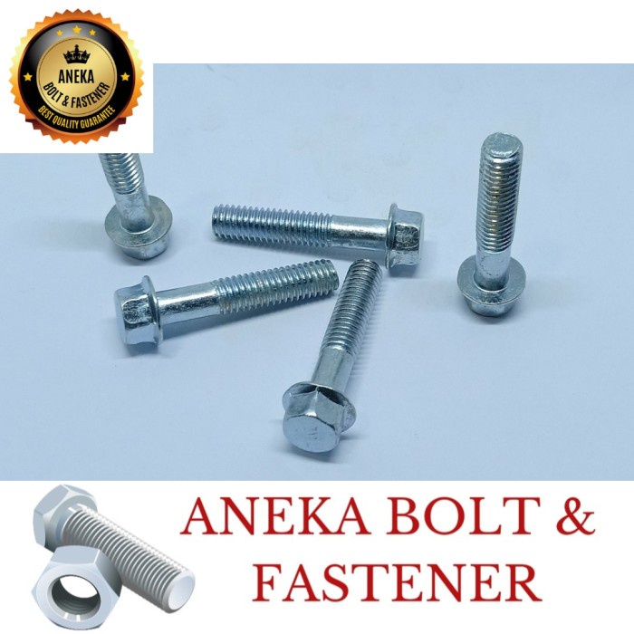 MESIN [PACKAGE 100 PCS] Engine Block Bolts 6x30 Flange Bolts 6x30 Block ...