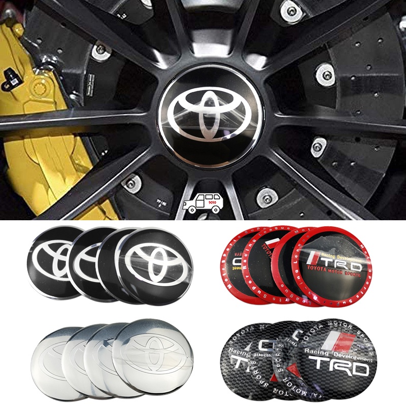 4pcs/set 60mm 65mm For Toyota TRD Hilux Reiz Crown Car Emblem Hub ...