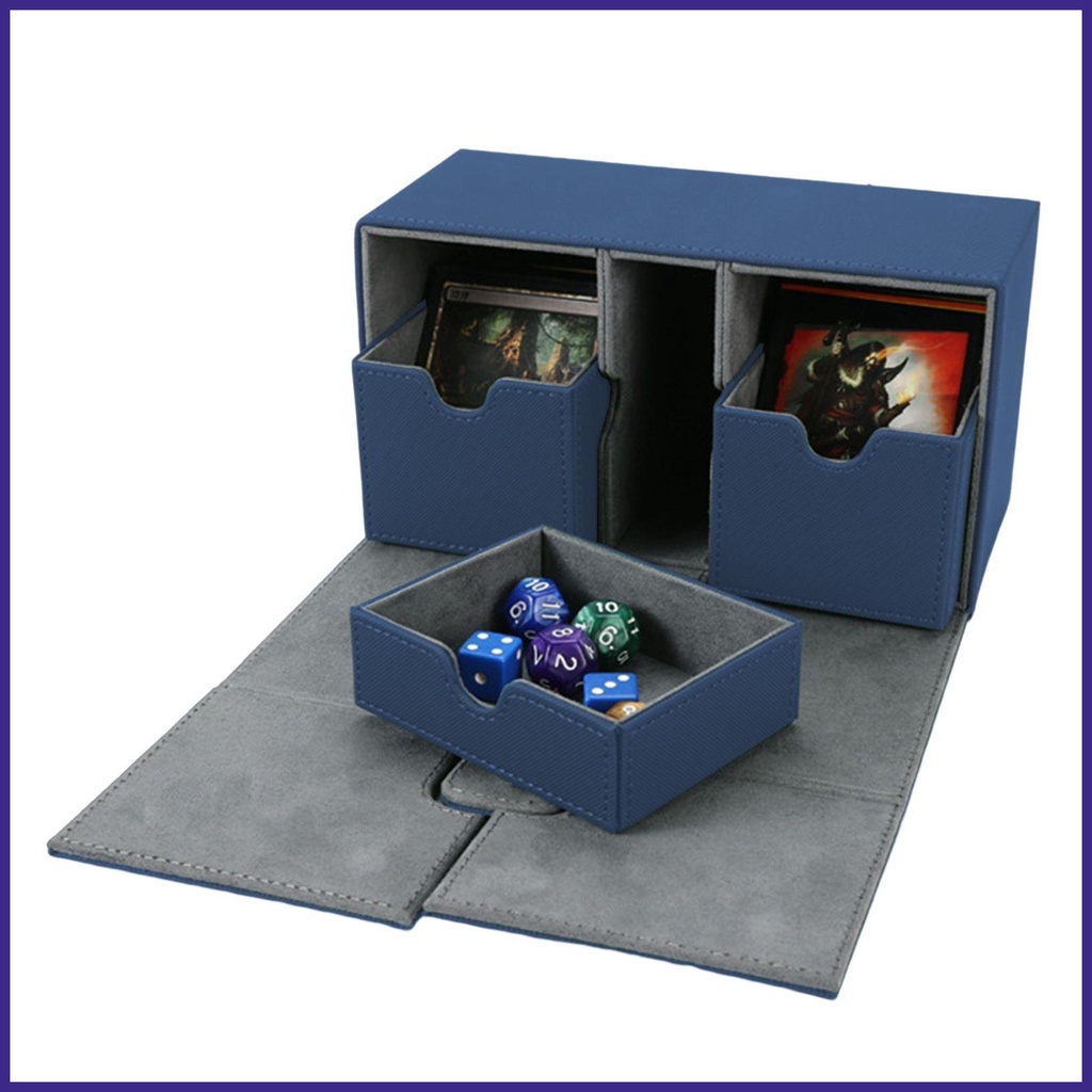 Playing Cards Storage Box PU Leather Deck Card Storage Box Large ...