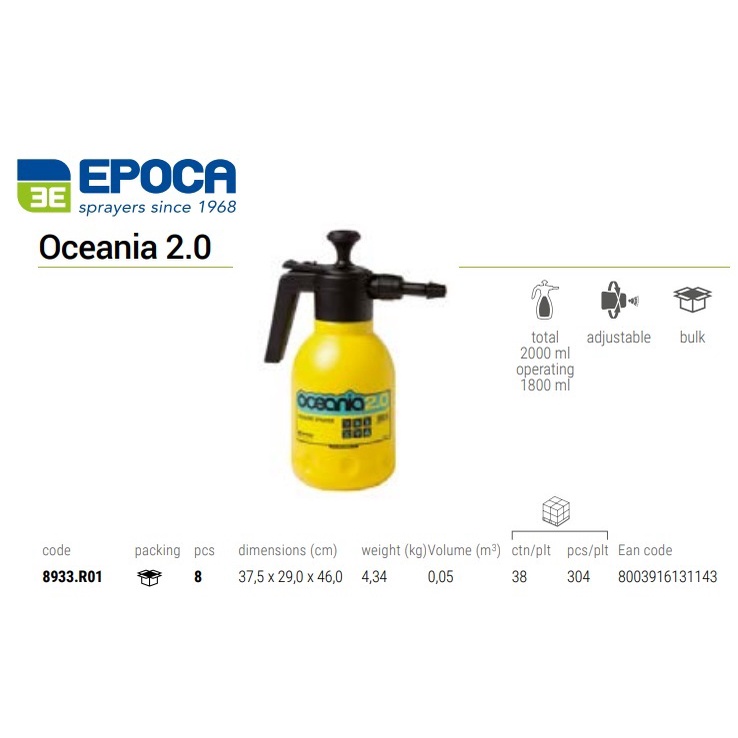 Epoca Oceania 2.0Litre Pressure Sprayer | Shopee Malaysia