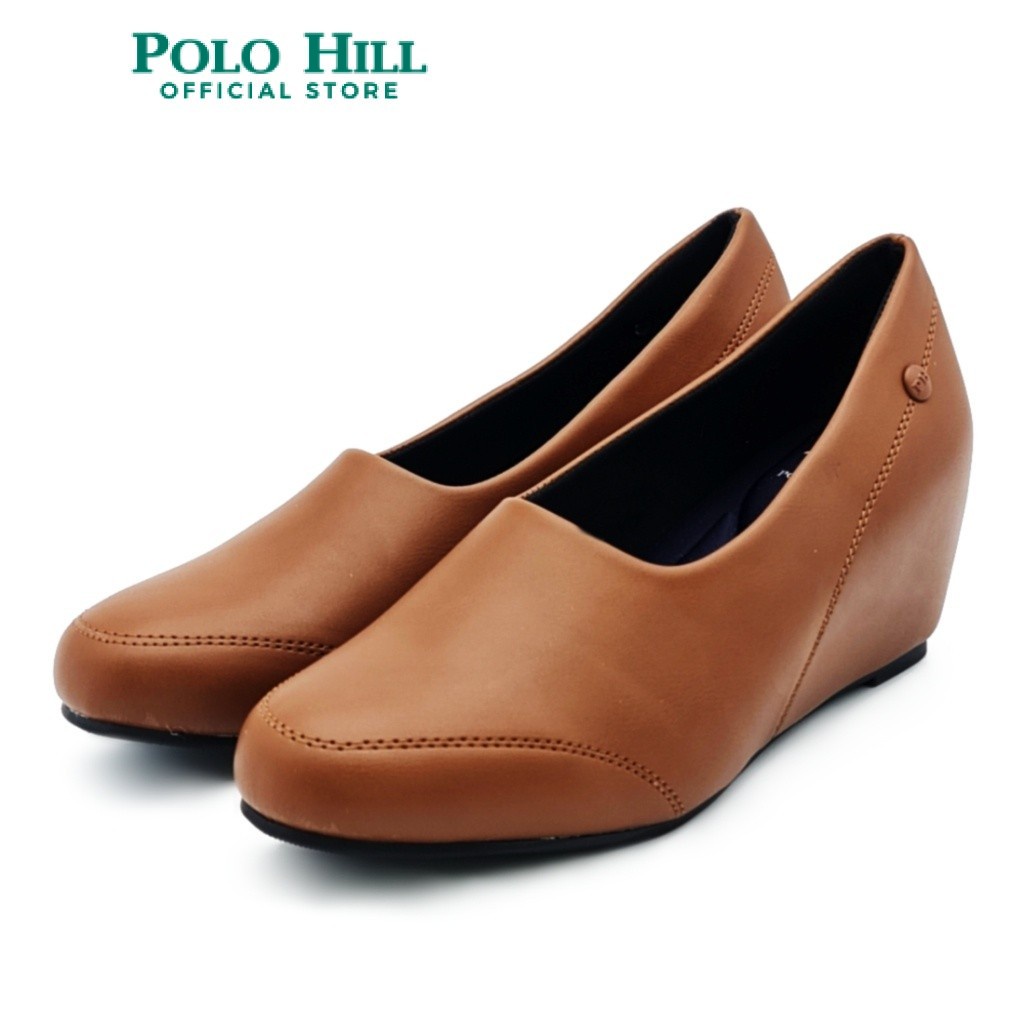 POLO HILL Ladies Rounded Toe Wedge Heels Shoes PLSH-LS5238 | Shopee ...