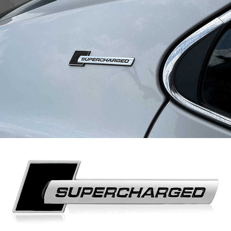 Audi Supercharger Car Logo Supercharged Fender Side Seam Label Metal ...