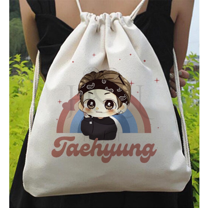 Bts Korean Taehyung Jungkook Suga Jimin J-hope Jin Namjoon STRING BAG H ...