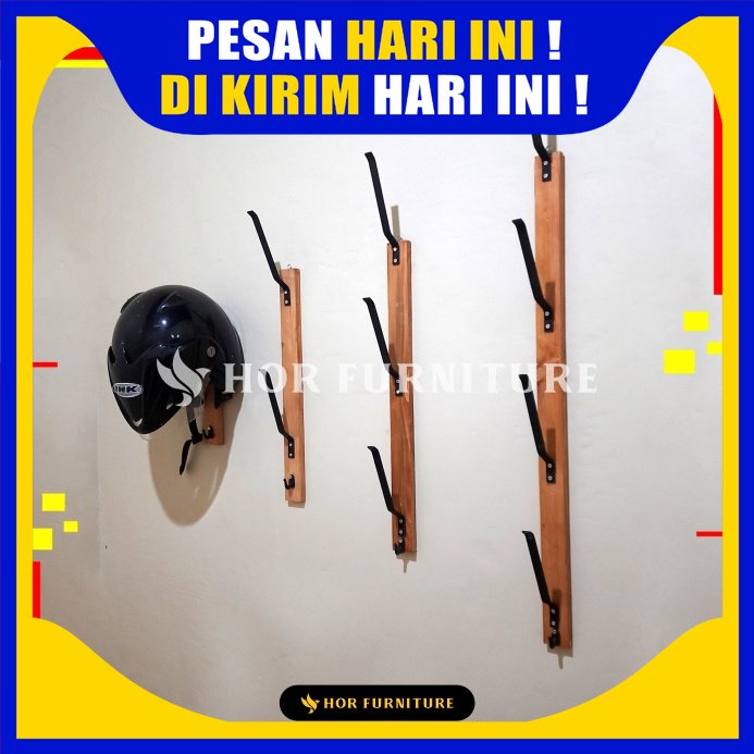 KAYU GANTUNGAN H21 - Wall Helmet Hanger Hook And Motorcycle Helmet Rack ...