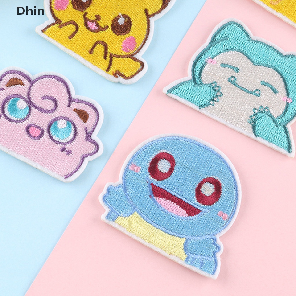 [Dhin] Pokemon Game Anime Fusible Patch Sticker Embroidery Patches on ...