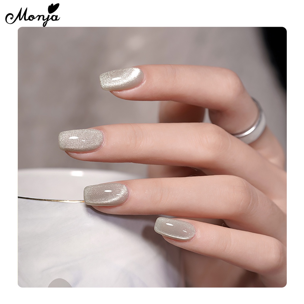 Monja 8ml Cat Magnetic Gel Nail Polish Pearl Shell Thread Pattern ...