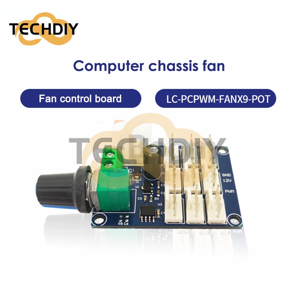 Multi-Channel Fan Motor Speed Controller PWM Speed Governor 12V 2A for ...