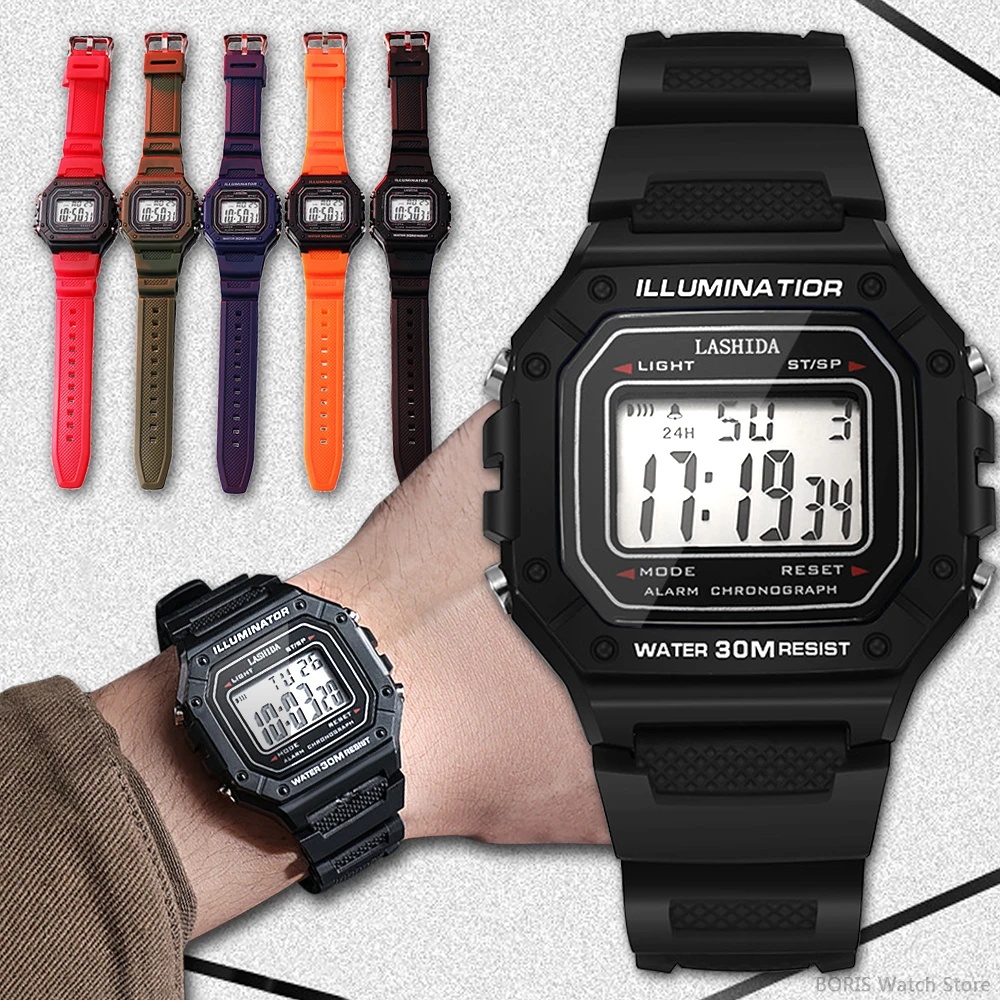 NEW LED Jam Tangan Lelaki Watch Man Stylish Waterproof Watch Jam Tangan ...