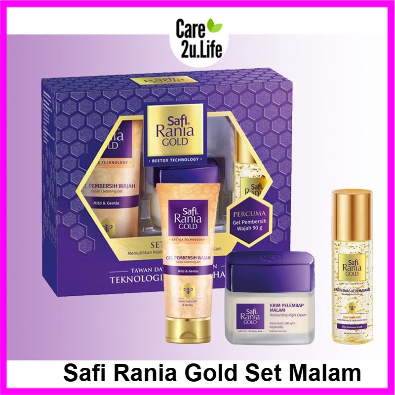 Safi Rania Gold Set Malam Set Siang Set Pesona Skincare Pembersih Wajah ...