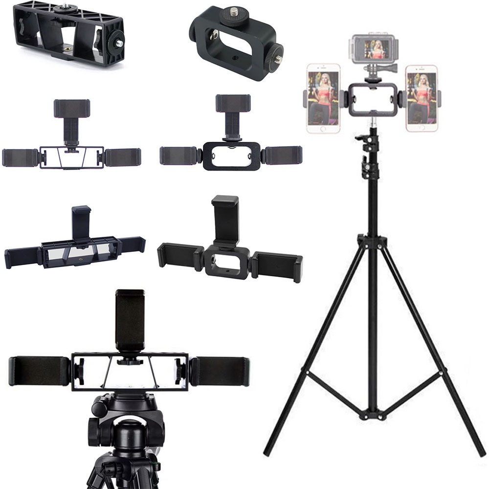 1/4 universal interface Multi-camera phone clip metal three-camera ...