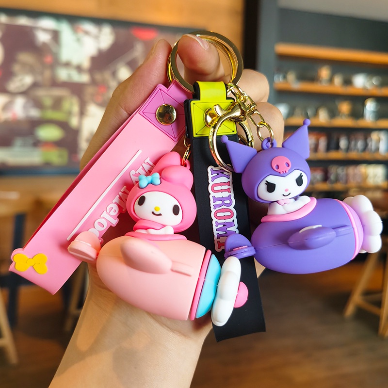 Key Ring Charm kitty Melody Kuromi Keychain Couple Small Gift ...