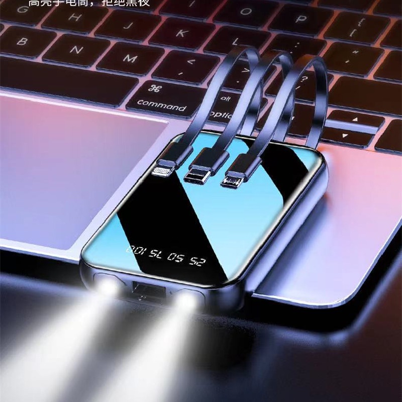 30000mAh Power Bank Portable Powerbank Fast Charging Full Screen Built ...
