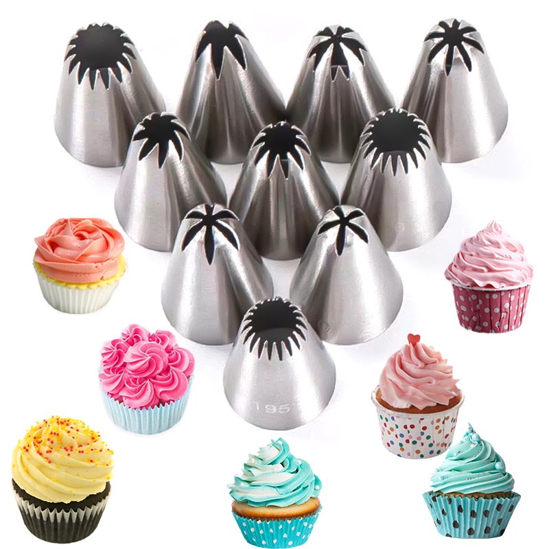45 Styles Russian Rose Pastry Nozzles Cake Decorating Tools Flower ...