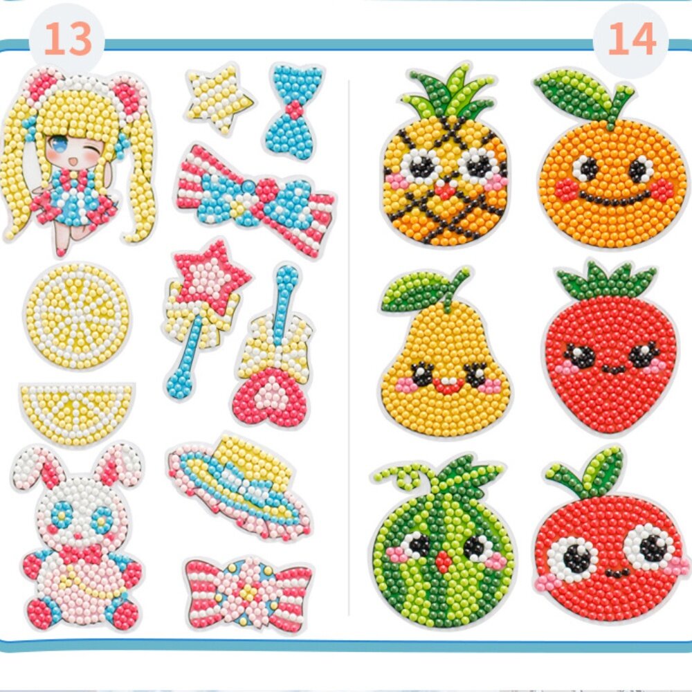 6 piece】DIY 5D Diamond manual Sticker Bead Painting Simple Art Craft ...