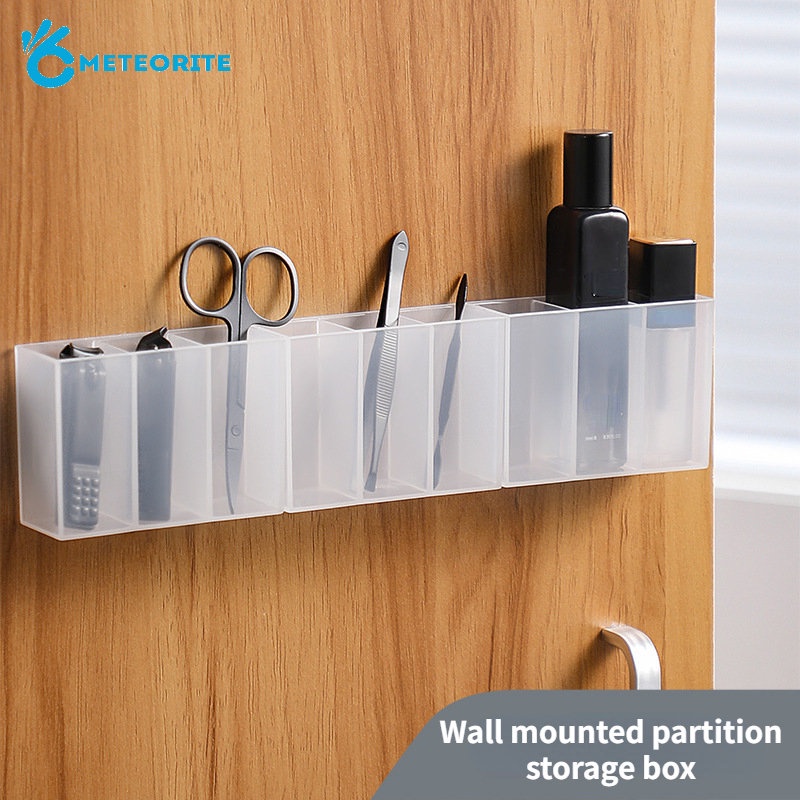 1 Piece Simple 3 Compartments PP Plastic Transparent Storage Box ...