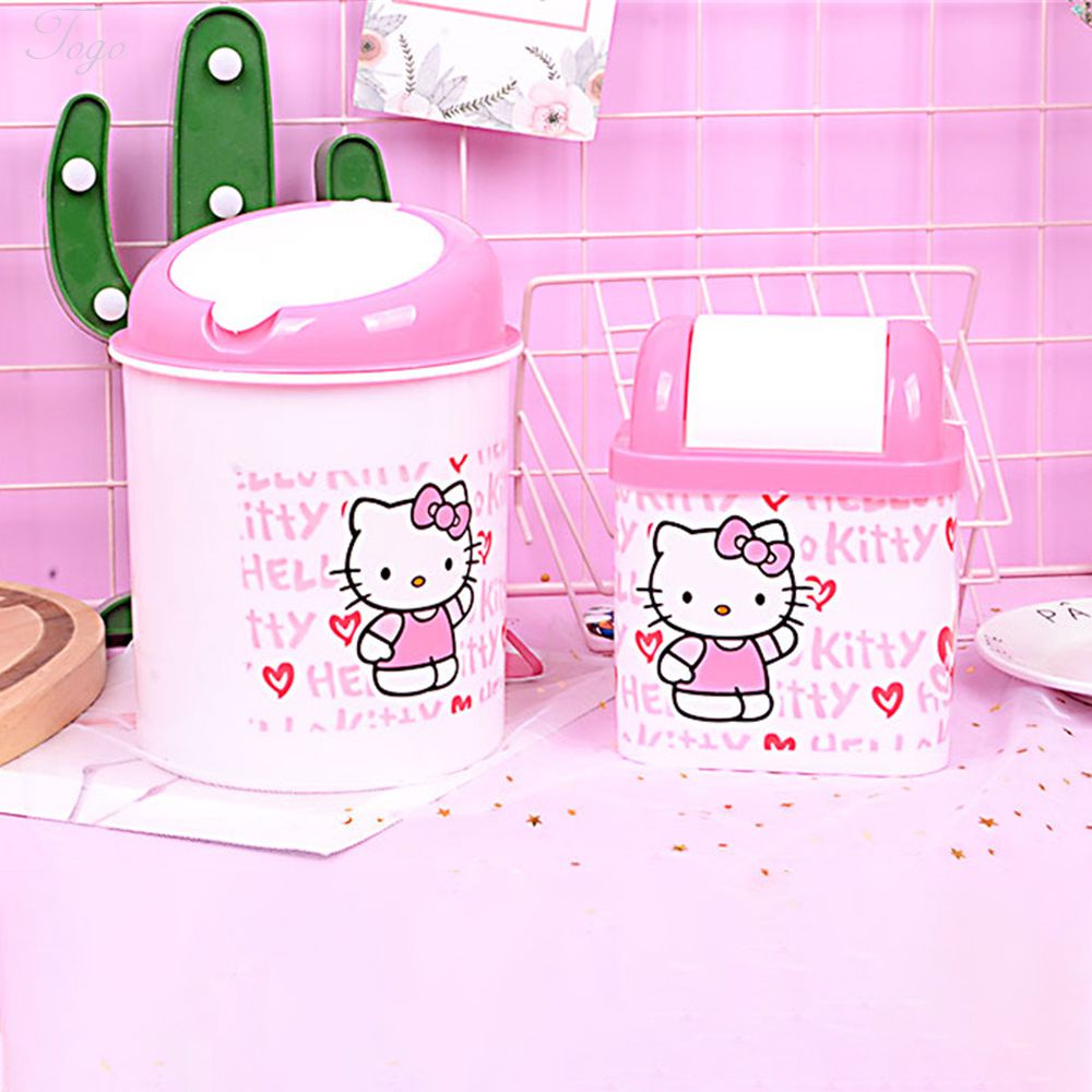 Hello Kitty Mini Trash Can Countertop Coffee Table Trash Can Sanrio ...