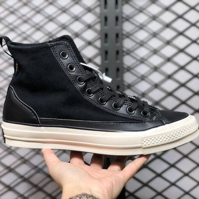 CONVERSE GORE-TEX Waterproof Leather Black High Top Canvas Men's ...