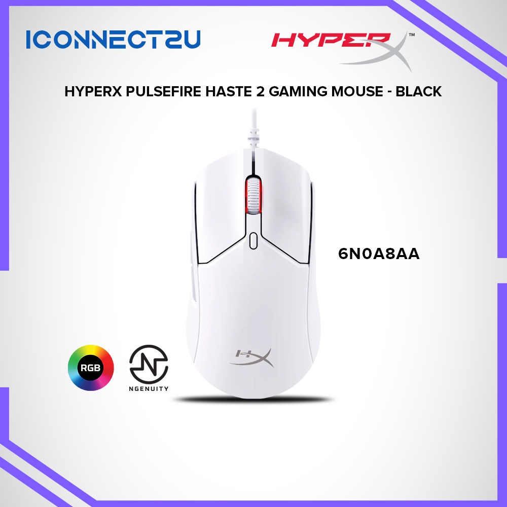 HyperX Pulsefire Haste 2 Ultra-lightweight Wired Gaming Mouse - White ...