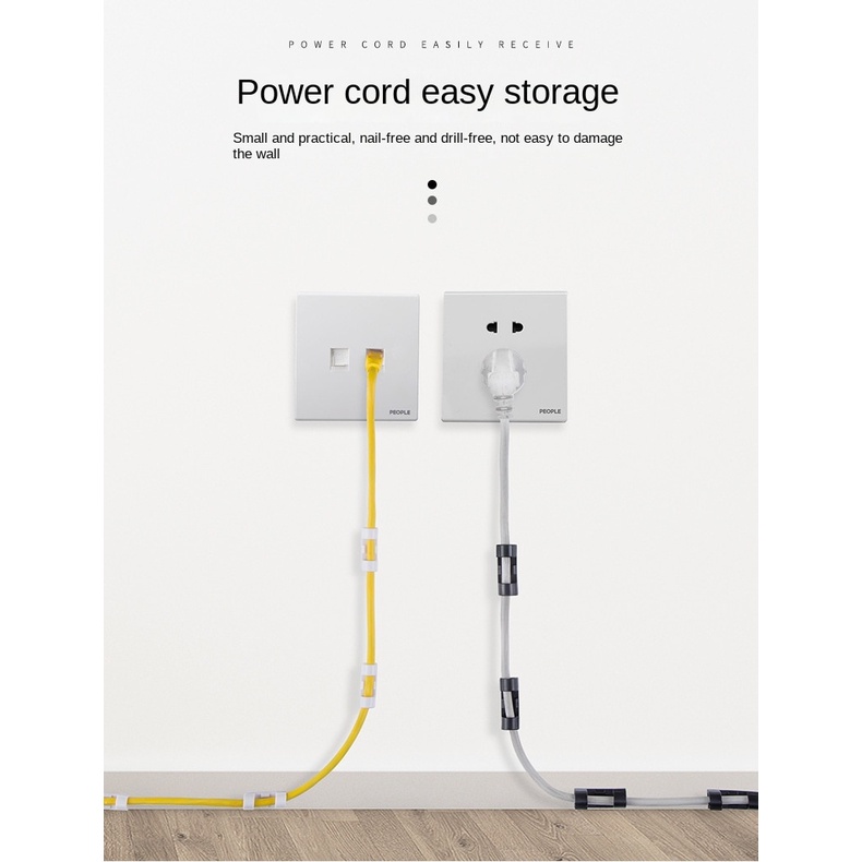 Cable Organizer Clips Wire Holder Cable Clamps Wire Organizer Pemegang ...
