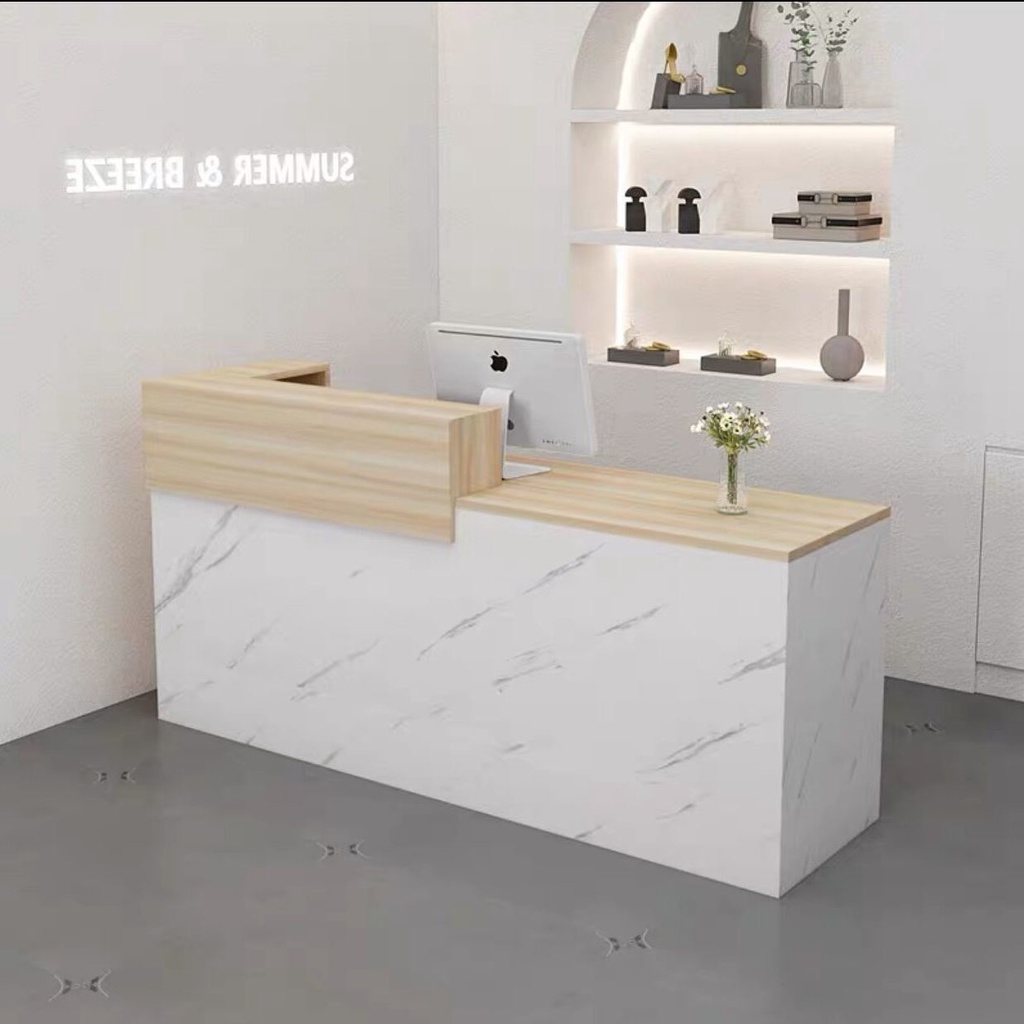 Cashier Counter Table Commercial Reception Wooden Desk Office ...