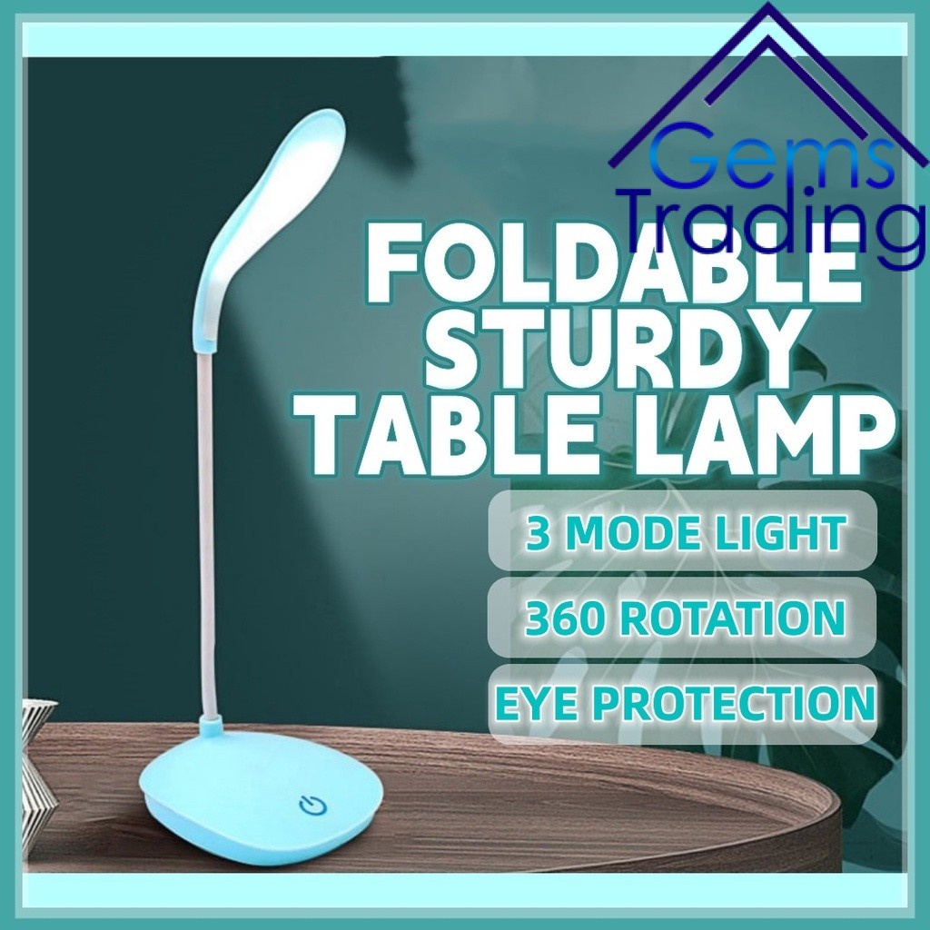 (Touch Sensor) LED Desk Table Lamp Dimming 3 Modes USB Plug In Study ...