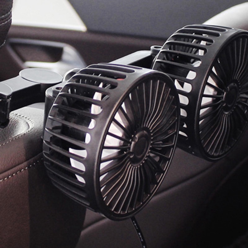 Car Strong Dual Fan Electric Car Clip Cooling Fans USB Powered 5V ...