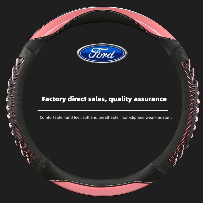 Ford leather car steering wheel cover Everest Ecosport Territory Ranger ...