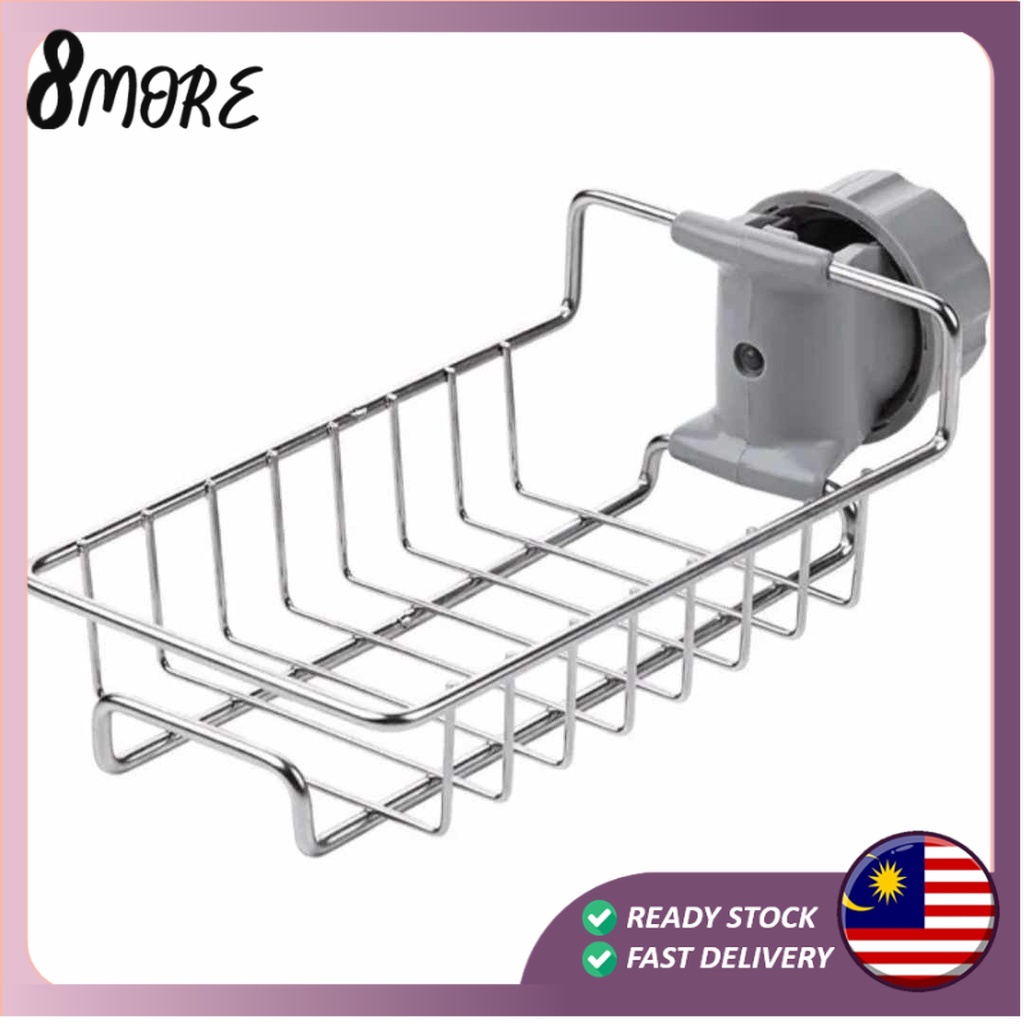 Kitchen Stainless Steel Water Pipe Sink Faucet Tap Storage Hanger ...